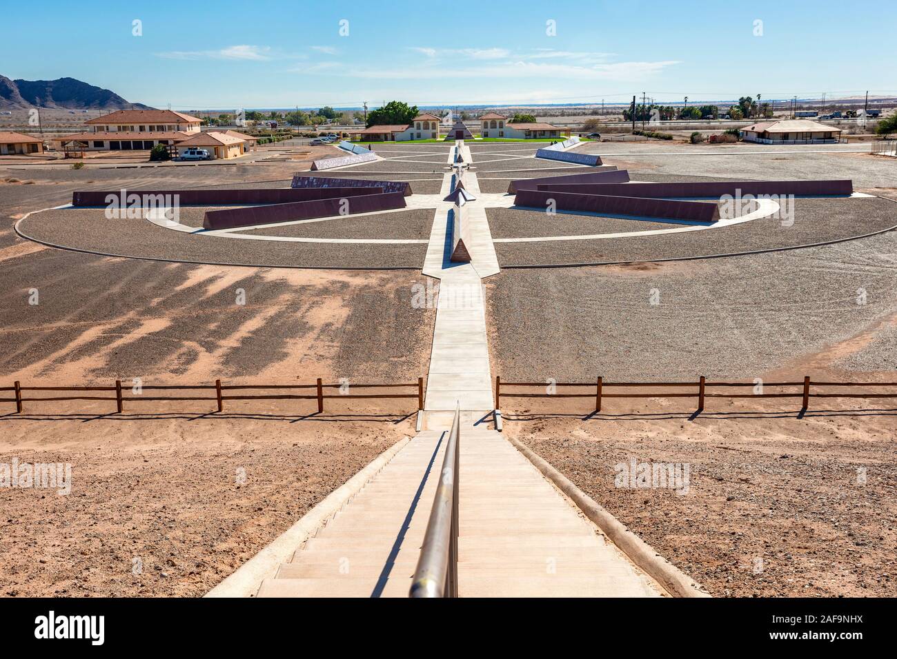 Felicity, CA - November 24, 2019: A view of The Official Center of the ...