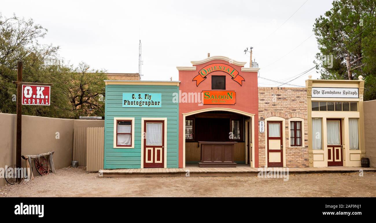 Tombstone, AZ - November 27, 2019: A view of the O.K. Corral complex ...