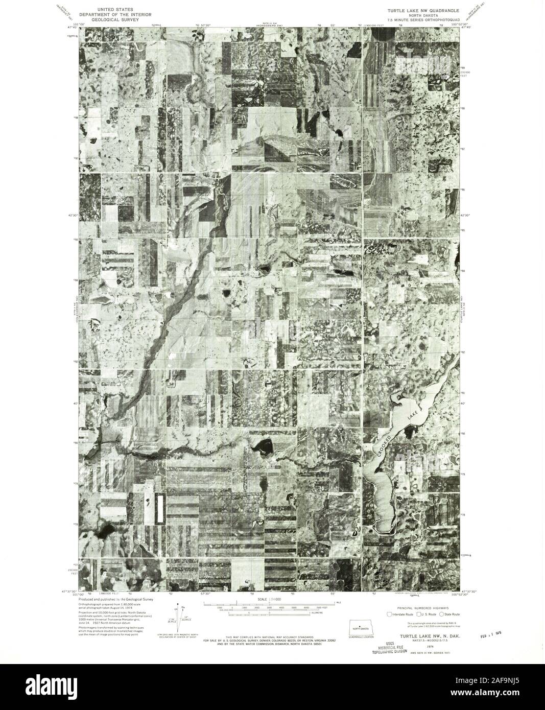 Turtle lake north dakota map hi-res stock photography and images - Alamy