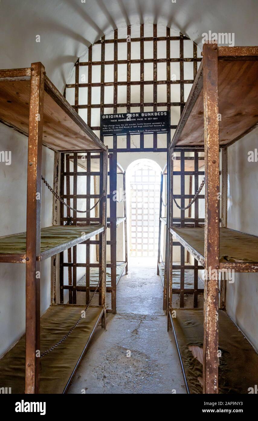 A view of a cell interior at Yuma Territorial Prison in Yuma, Arizona ...