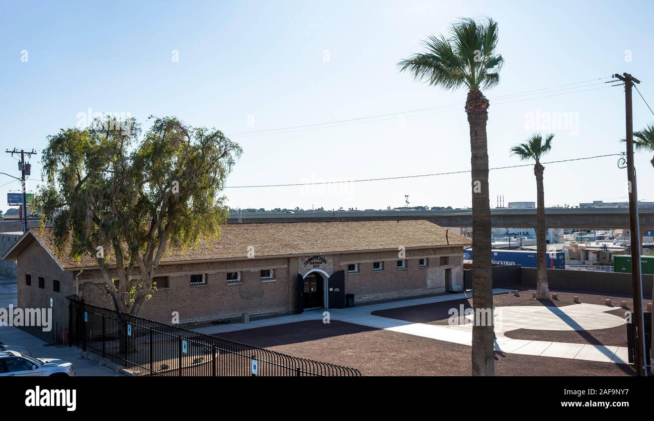 A view of the entrance at Yuma Territorial Prison in Yuma, Arizona ...