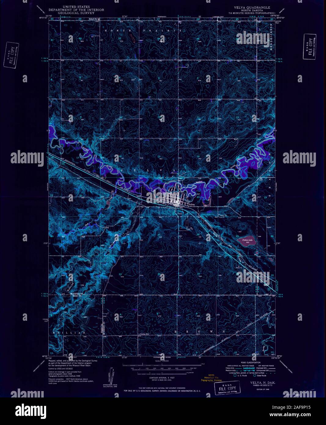 Map of velva north dakota hi-res stock photography and images - Alamy