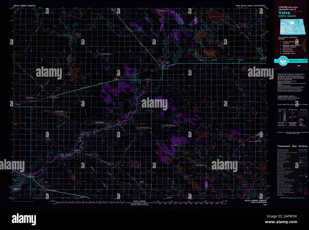 Map of velva north dakota hi-res stock photography and images - Alamy