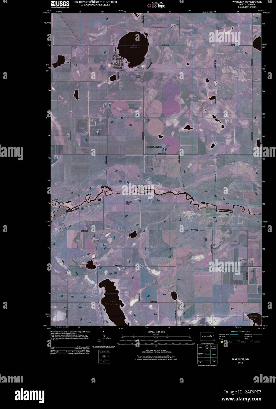 Warwick north dakota map hi-res stock photography and images - Alamy