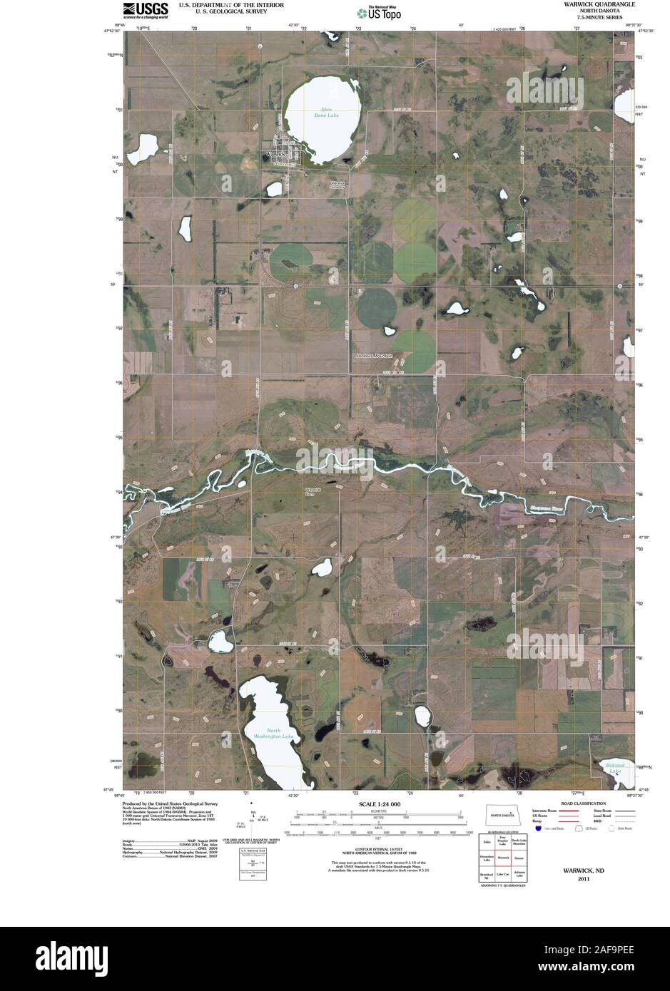 Warwick north dakota map Cut Out Stock Images & Pictures - Alamy