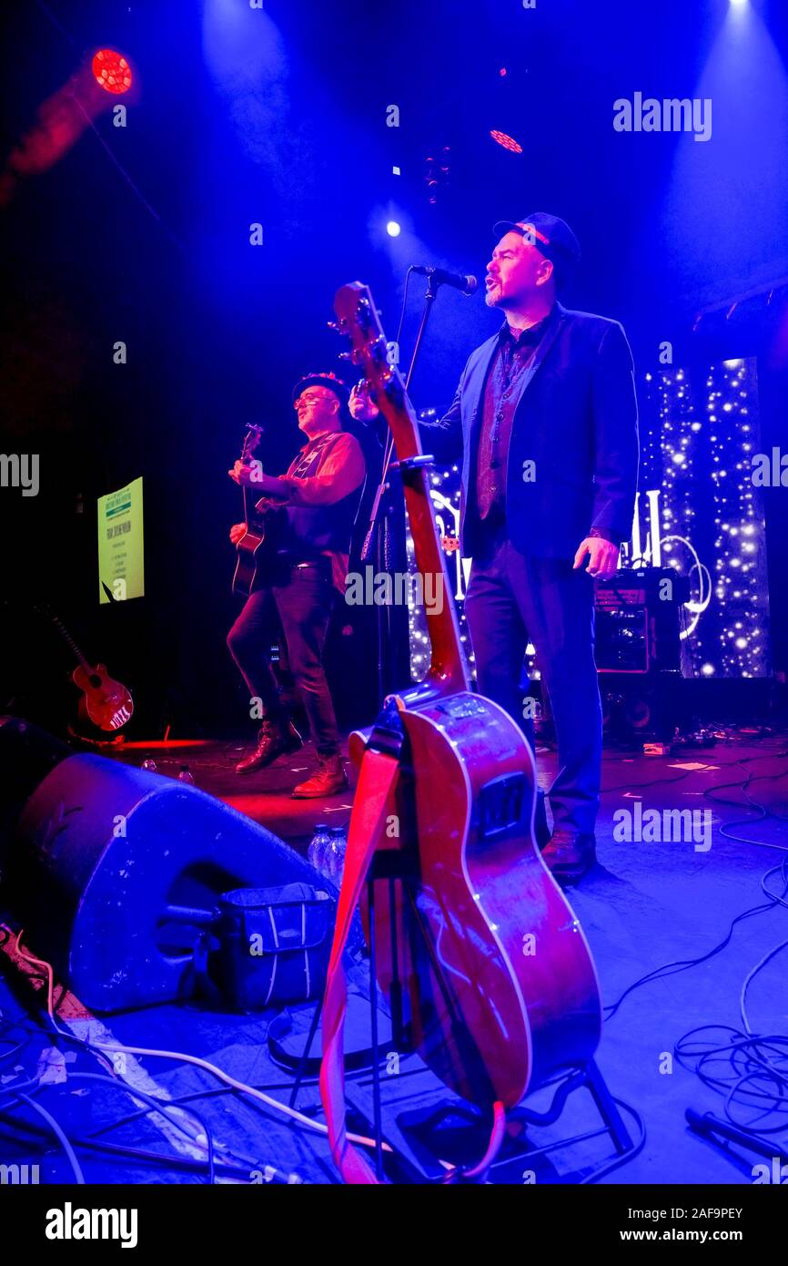 English Folk Rock band Merry Hell in concert, Skegness, England Stock ...