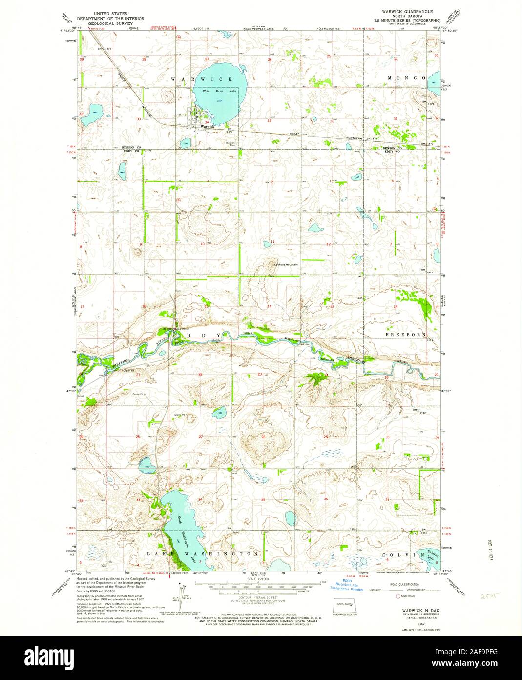 Map of warwick north dakota hi-res stock photography and images - Alamy