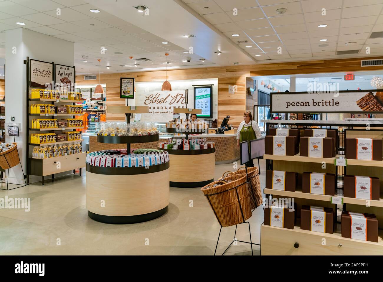 Las Vegas, AUG 15: Interior view of the famous Ethel M Chocolate ...