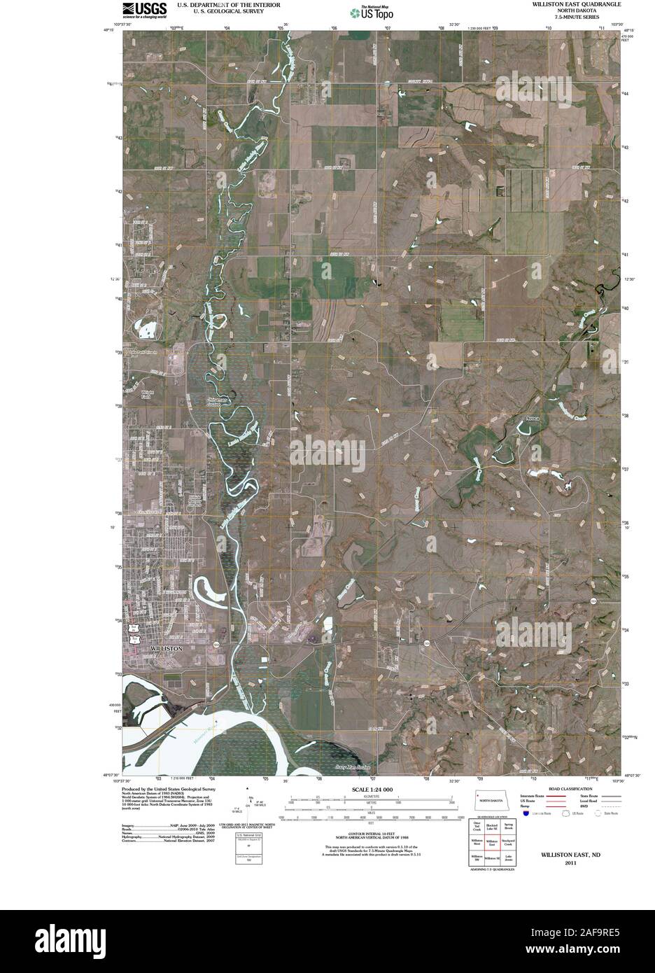 Map of williston hi-res stock photography and images - Alamy