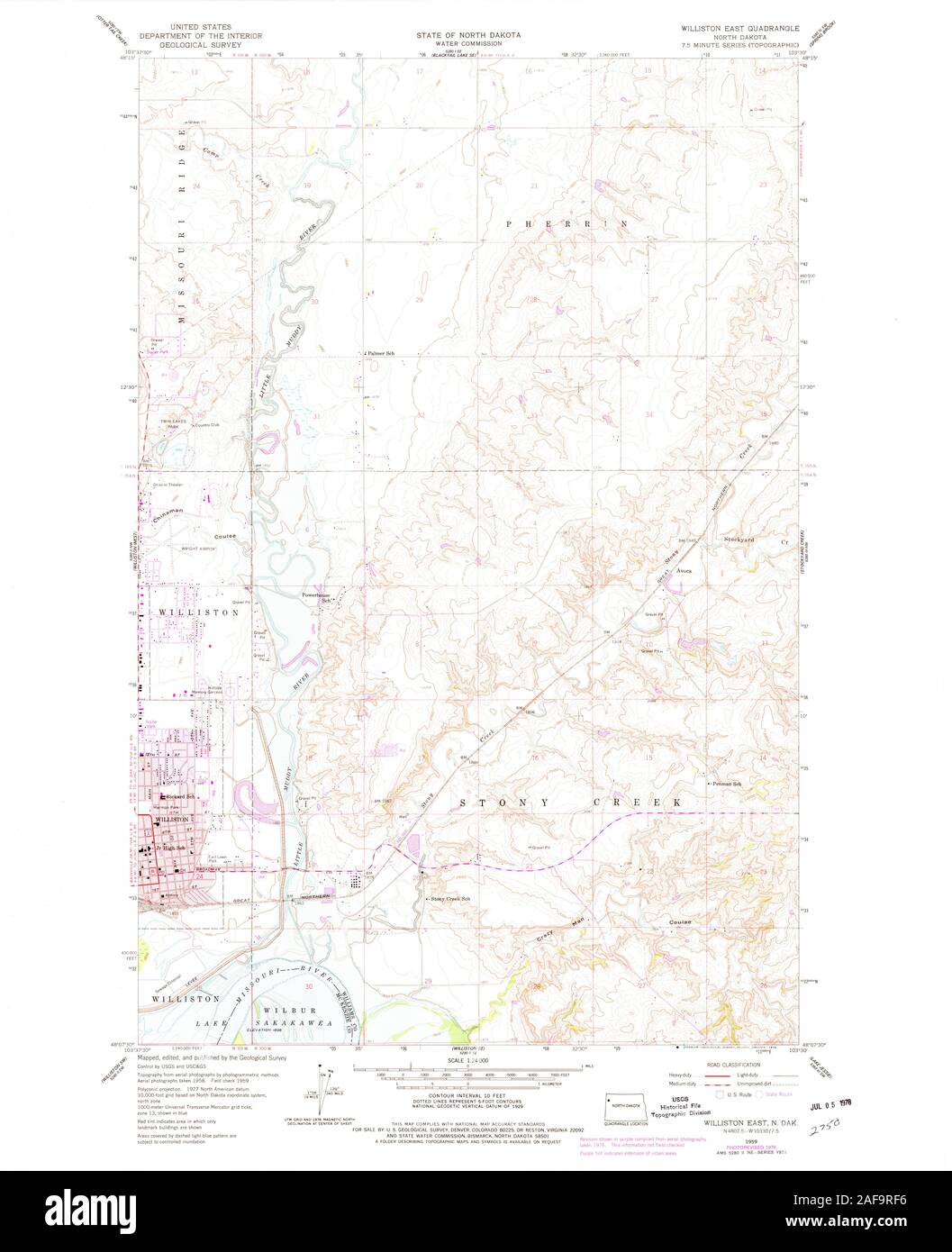 Map Of Williston North Dakota High Resolution Stock Photography and ...