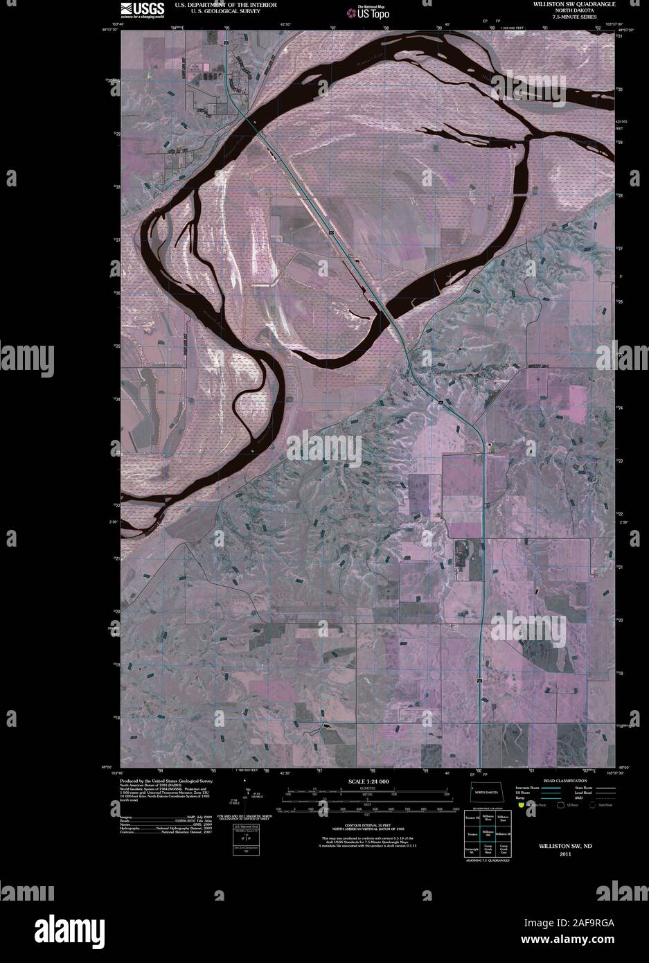 Williston north dakota map hi-res stock photography and images - Alamy