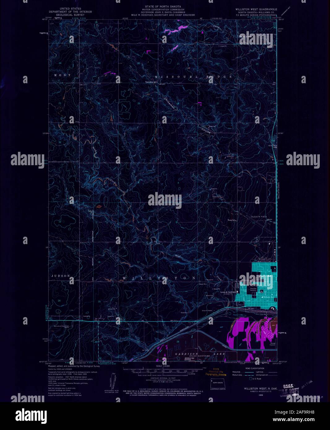 Williston north dakota map hi-res stock photography and images - Alamy