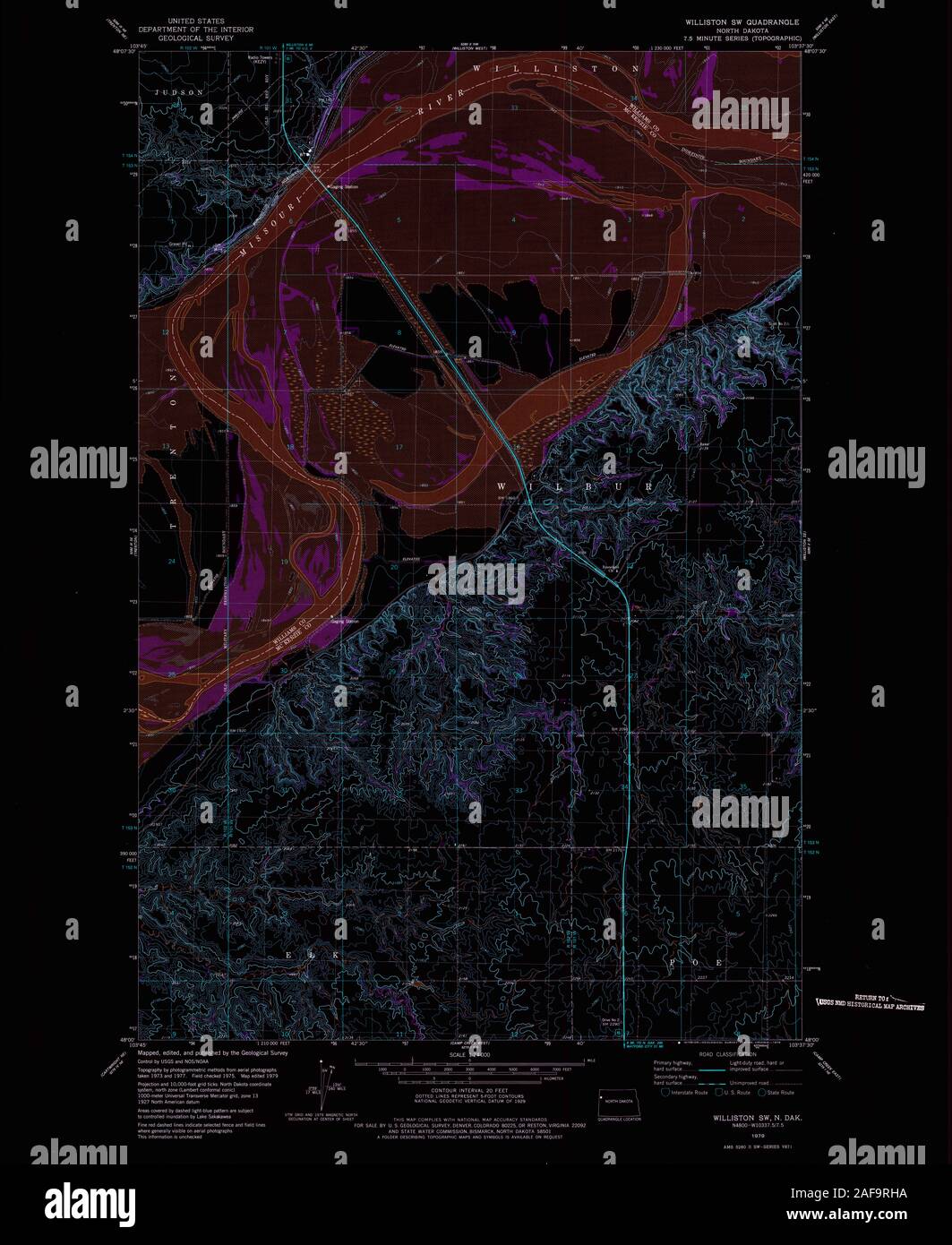 Williston north dakota map hi-res stock photography and images - Alamy