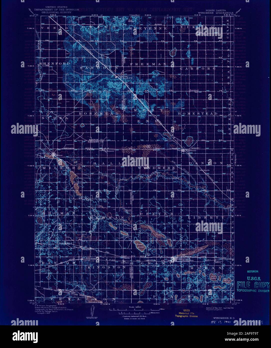 Map of wyndmere hi-res stock photography and images - Alamy