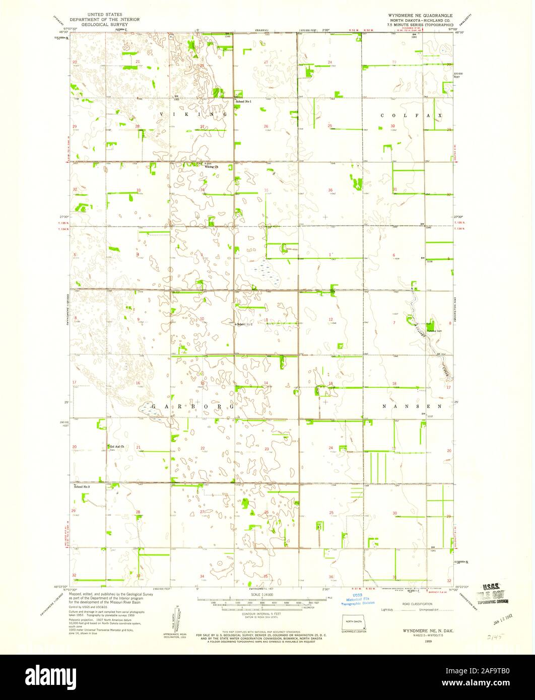 Map of wyndmere hi-res stock photography and images - Alamy