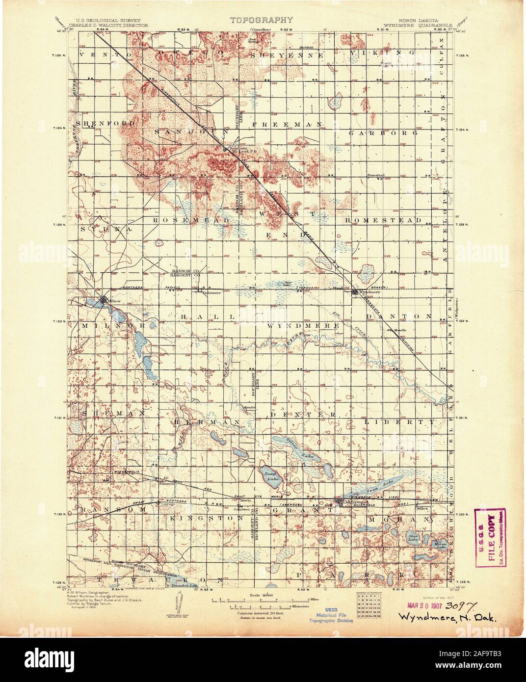 Wyndmere map hi-res stock photography and images - Alamy