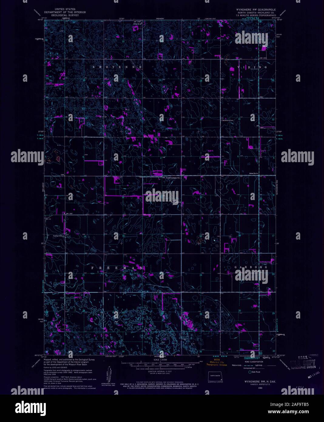 Map of wyndmere hi-res stock photography and images - Alamy