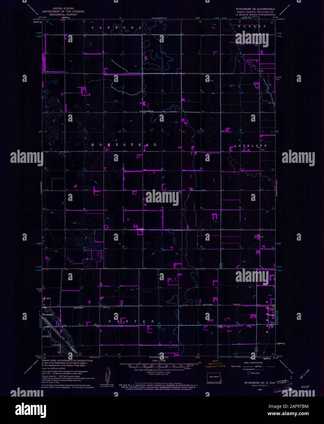 Map of wyndmere hi-res stock photography and images - Alamy