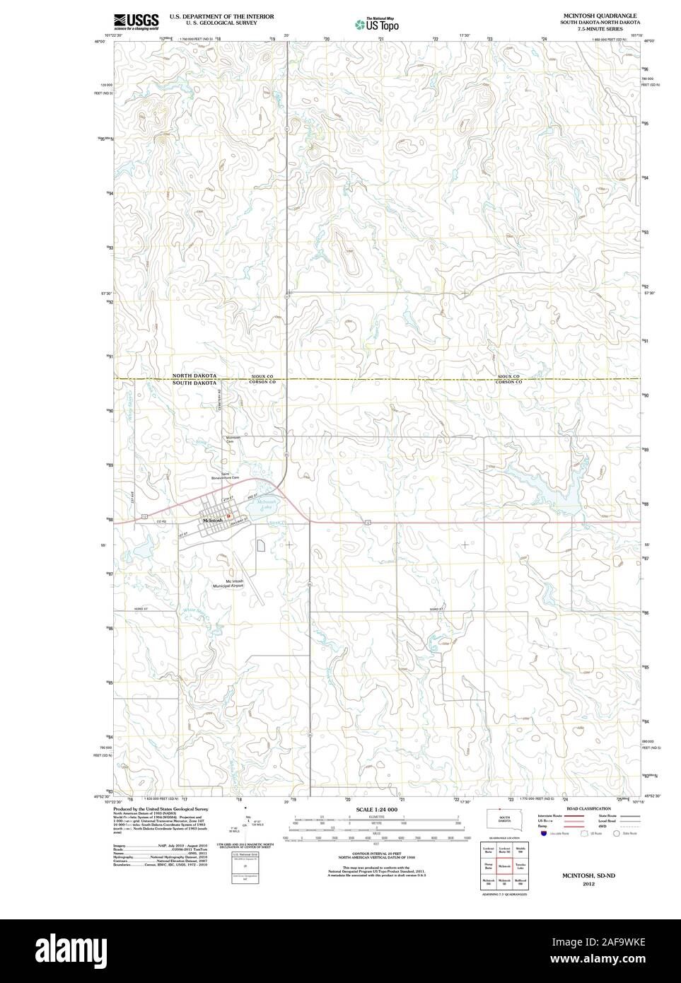 Mcintosh north dakota map hi-res stock photography and images - Alamy