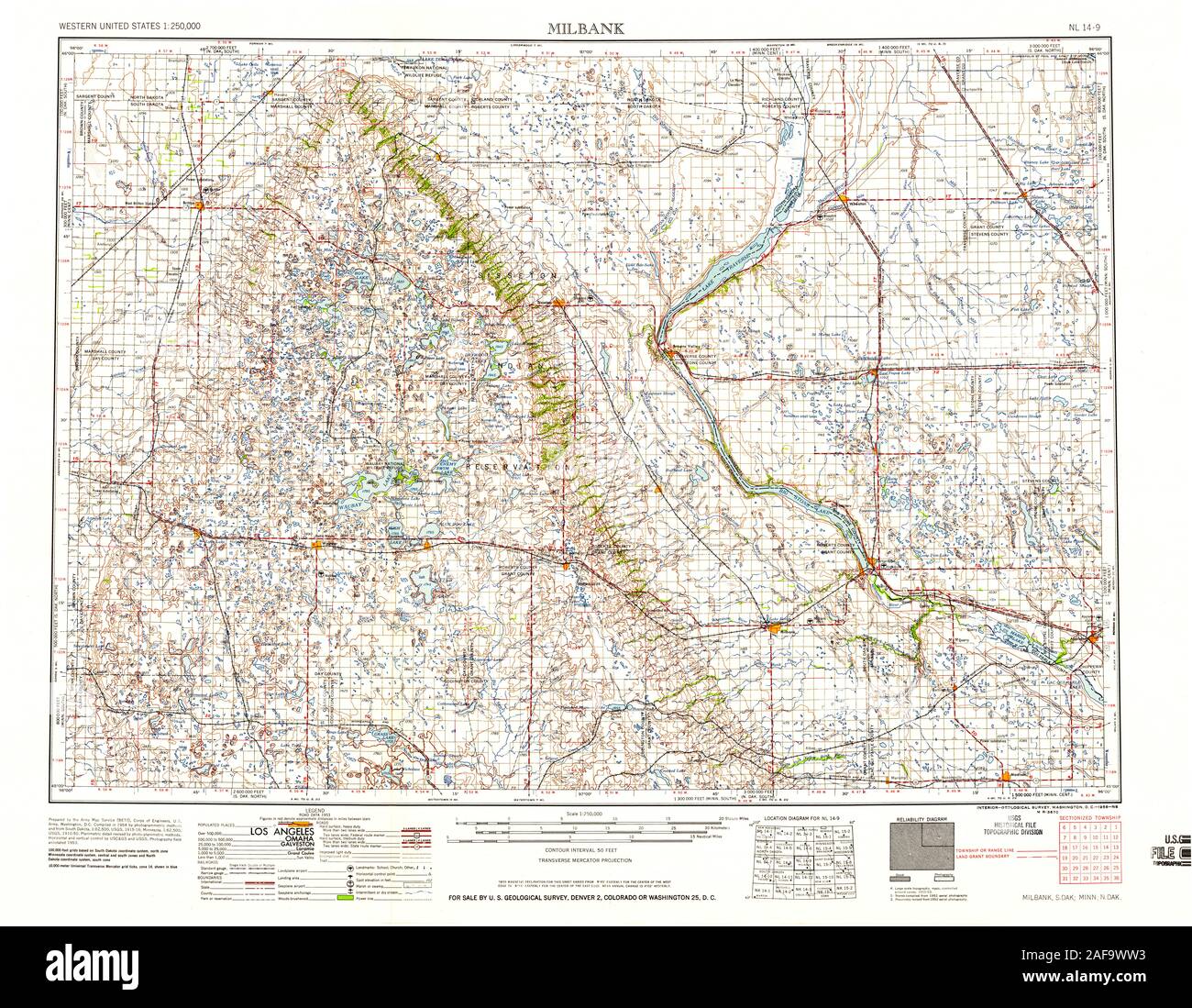 Map of milbank hi-res stock photography and images - Alamy