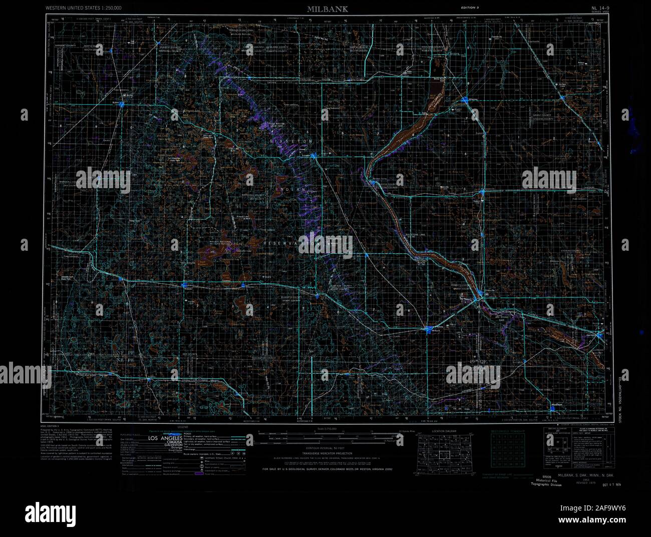 Map of milbank hi-res stock photography and images - Alamy