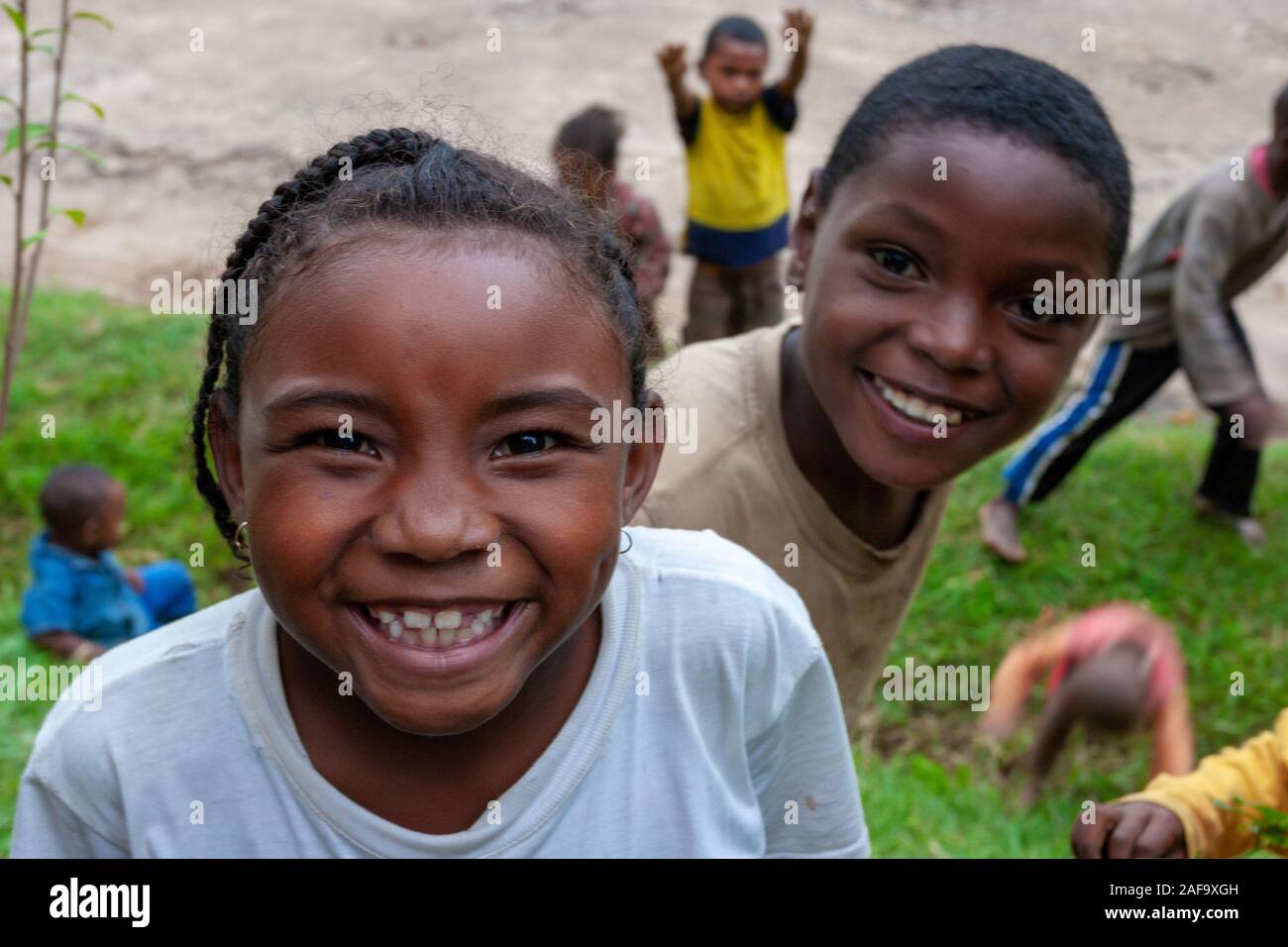 Portrait of children in Madagascar Stock Photo - Alamy