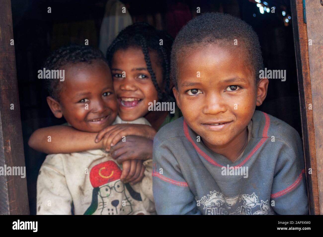 Portrait of children in Madagascar Stock Photo - Alamy