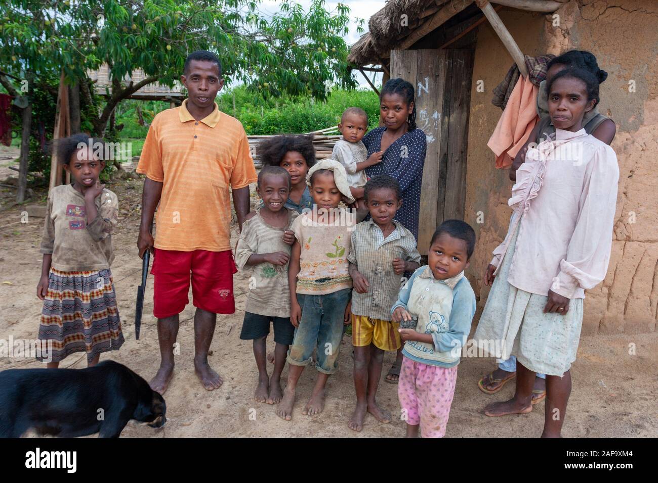 Portrait of family in Madagascar Stock Photo - Alamy