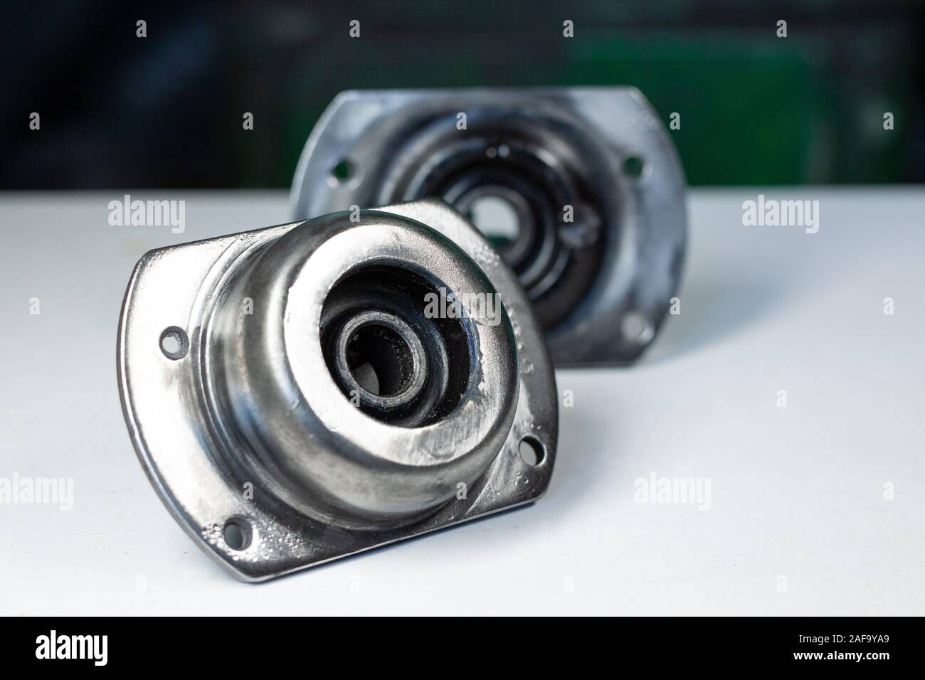 Silent block. Engine mount repaired. Spare parts of the chassis of the ...