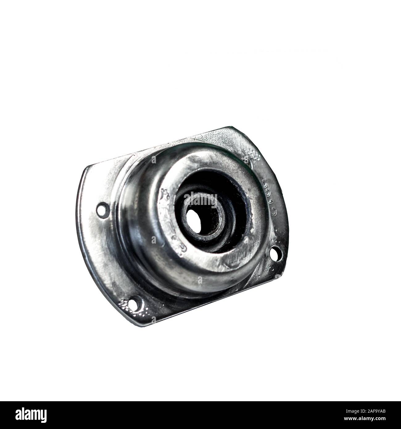 Silent block. Engine mount repaired isolated on white Stock Photo - Alamy
