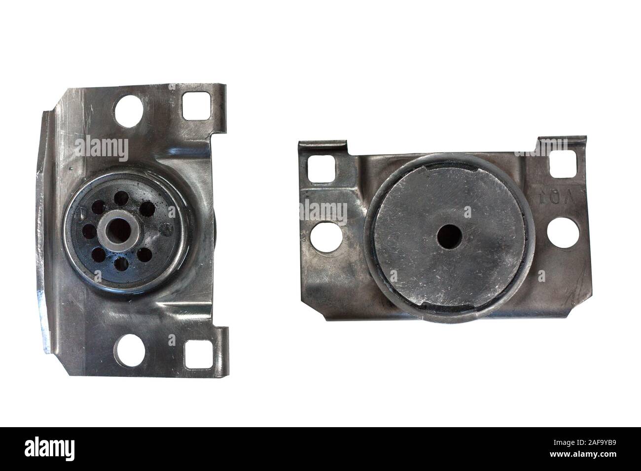 Silent block isolated. Engine mount repaired front and rear view Stock ...