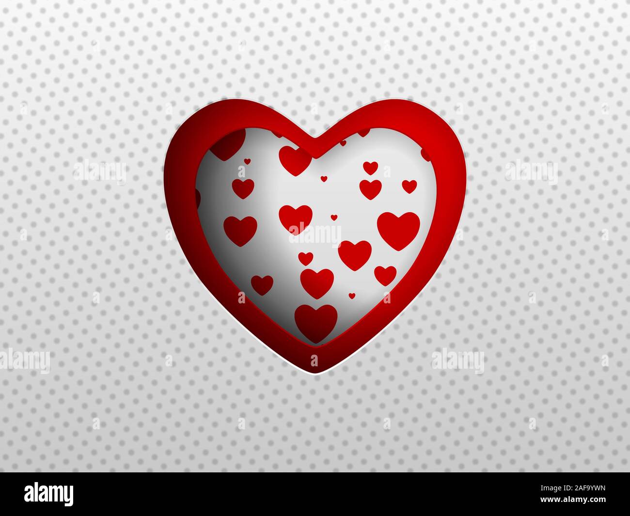 Cutted heart shape with shadow from paper background Stock Photo - Alamy