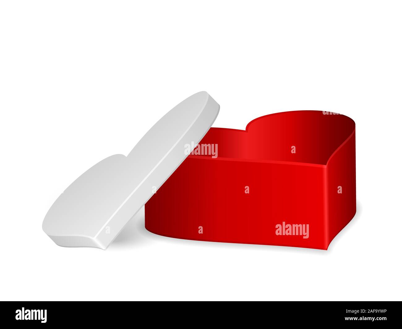 Heart box on a white background. Vector illustration Stock Photo - Alamy