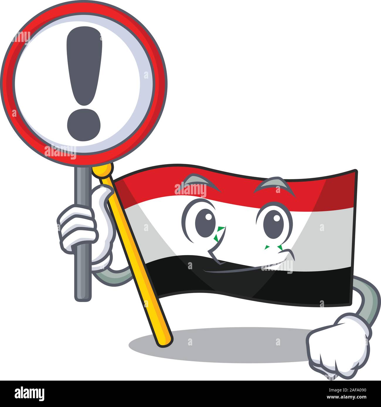 Cartoon design of flag syria Scroll raised up a sign Stock Vector Image ...