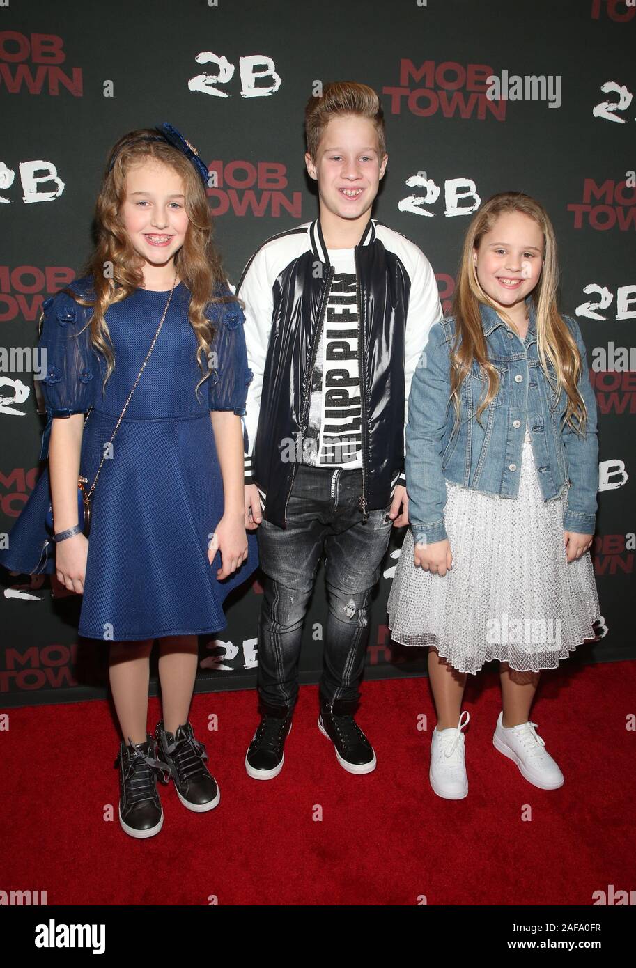 Hollywood, Ca. 13th Dec, 2019. Mia Gabay, David Gabay and Ella Gabay ...