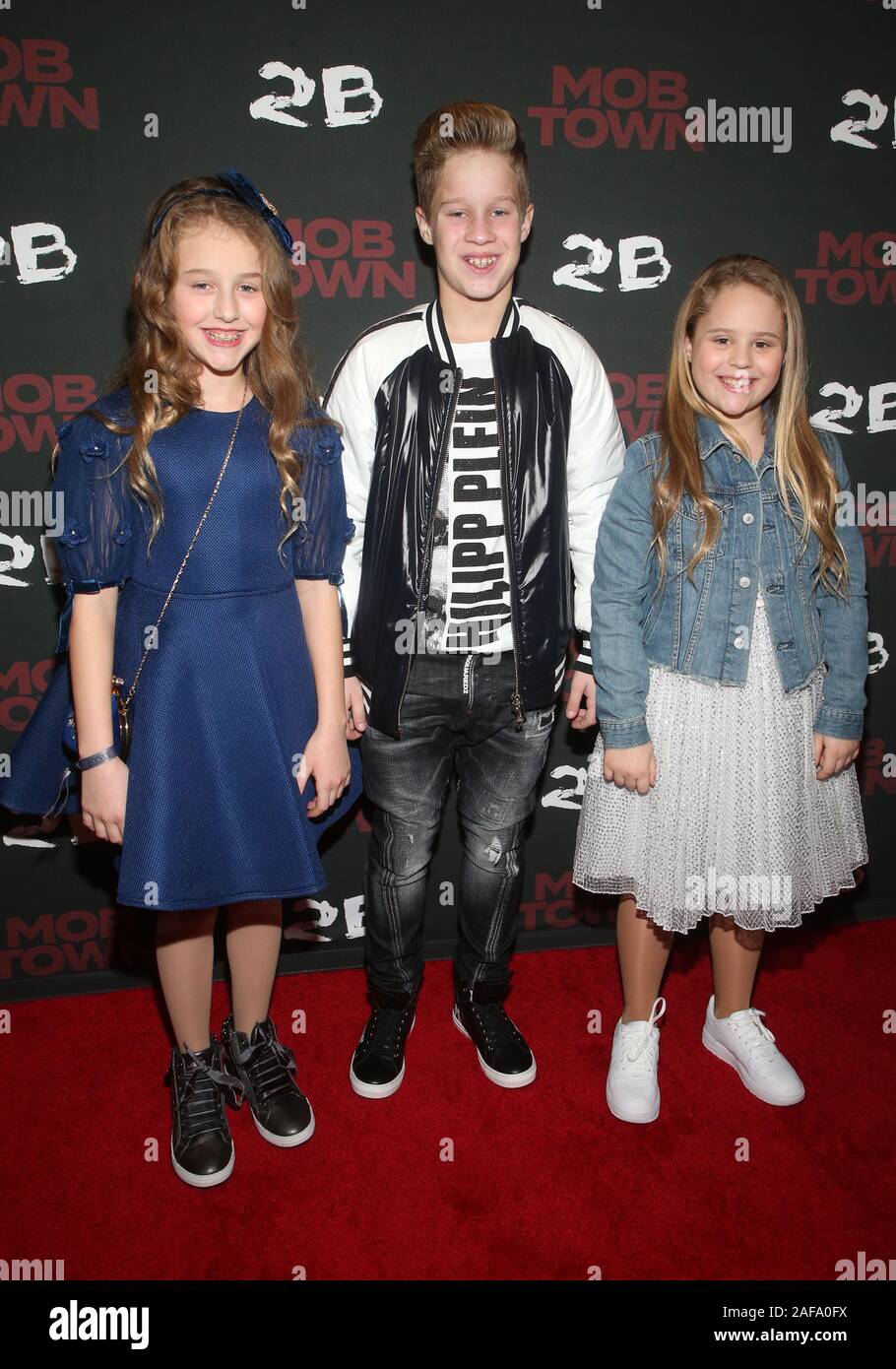Hollywood, Ca. 13th Dec, 2019. Mia Gabay, David Gabay and Ella Gabay ...