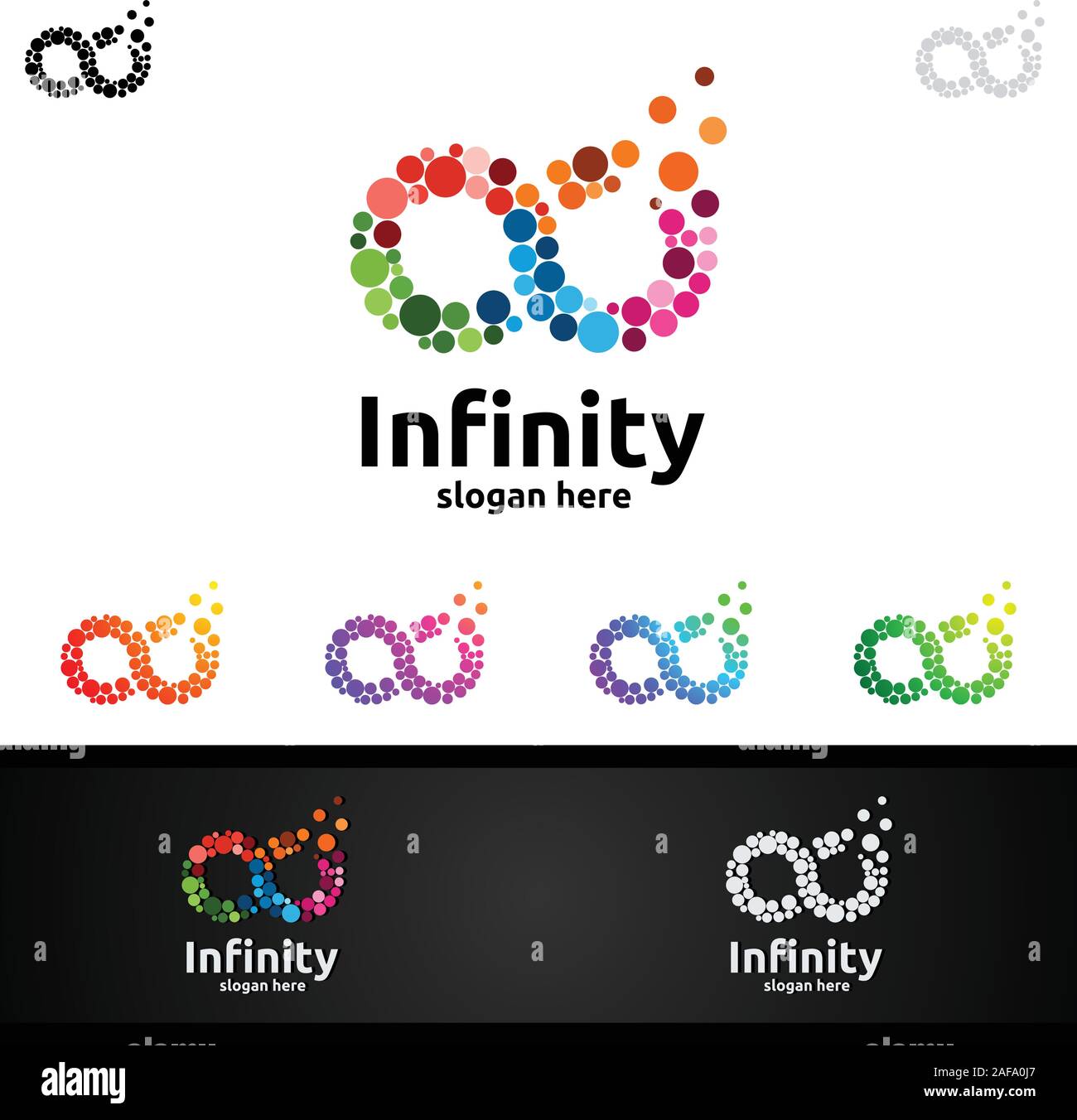 Infinity loop logo icon. Vector unlimited infinity, endless line shape ...