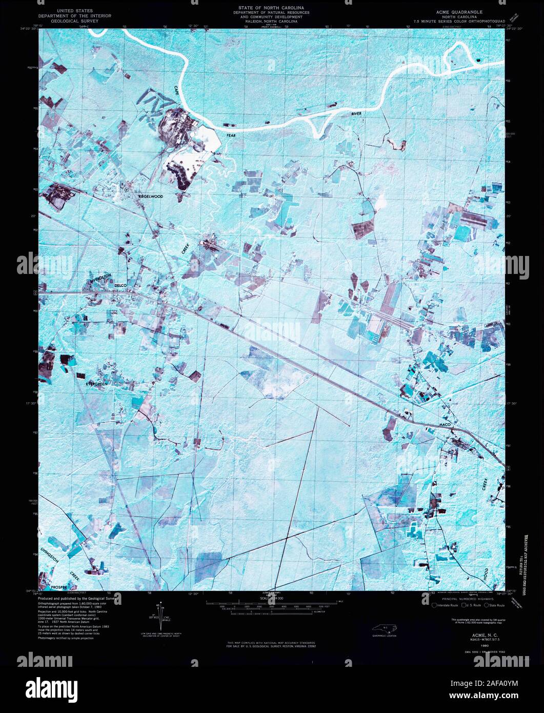 Map of acme hi-res stock photography and images - Alamy