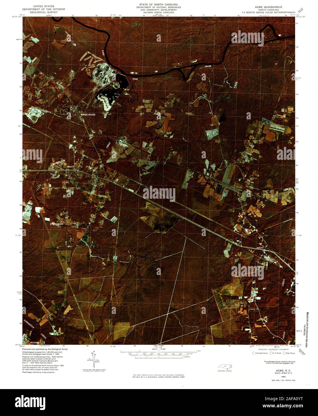 Map of acme hi-res stock photography and images - Alamy