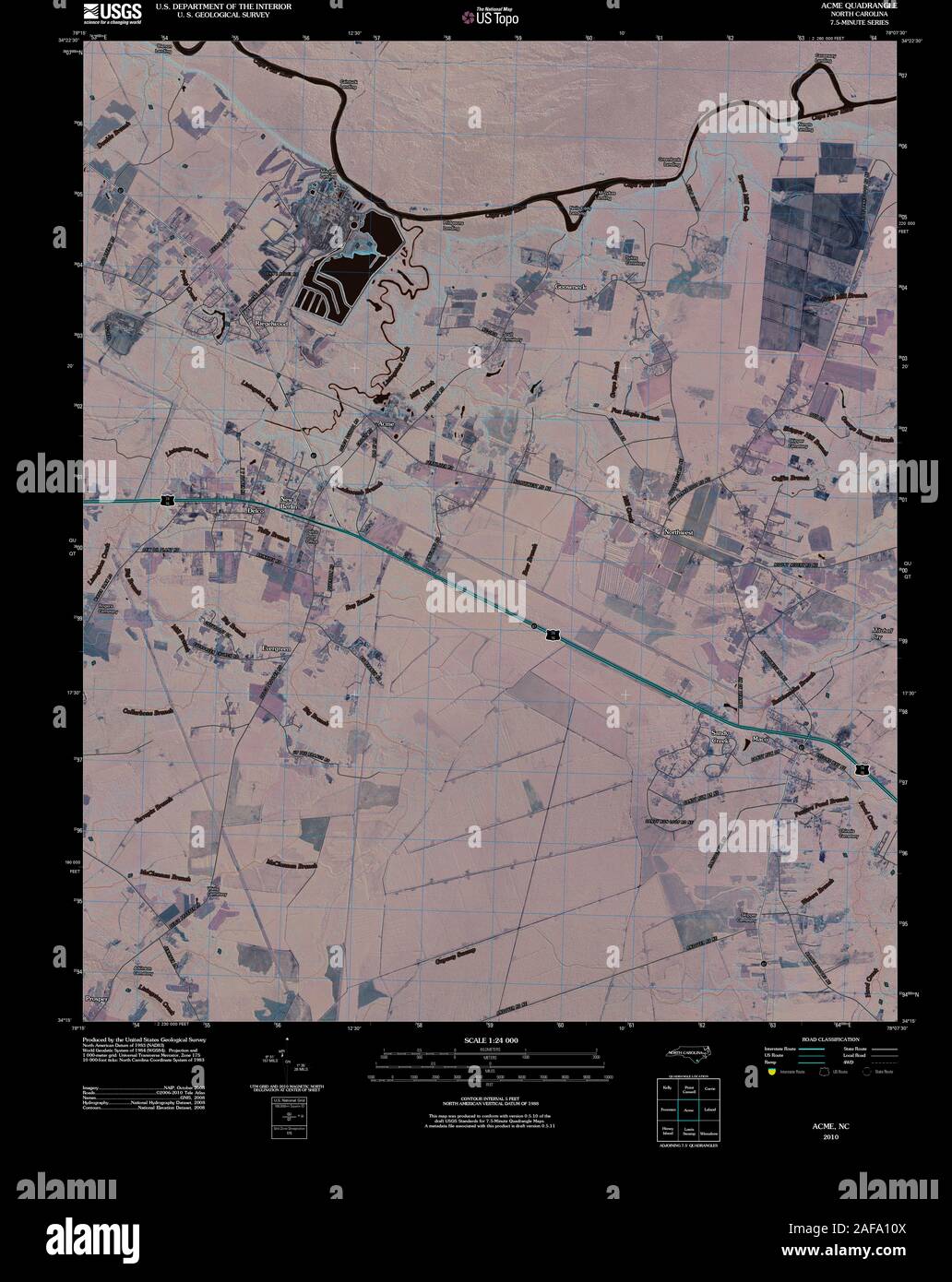 Map of acme hi-res stock photography and images - Alamy