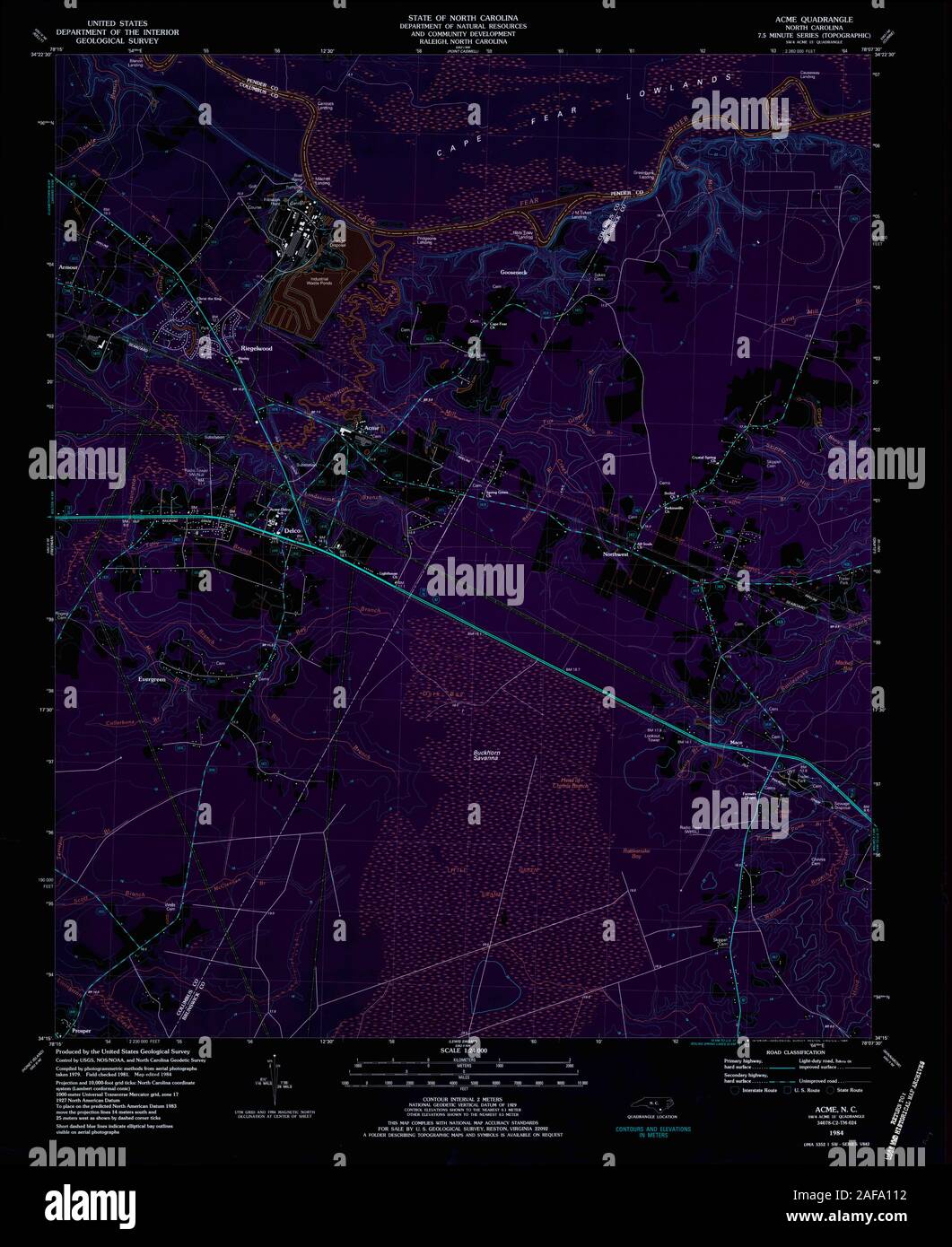 Map of acme hi-res stock photography and images - Alamy