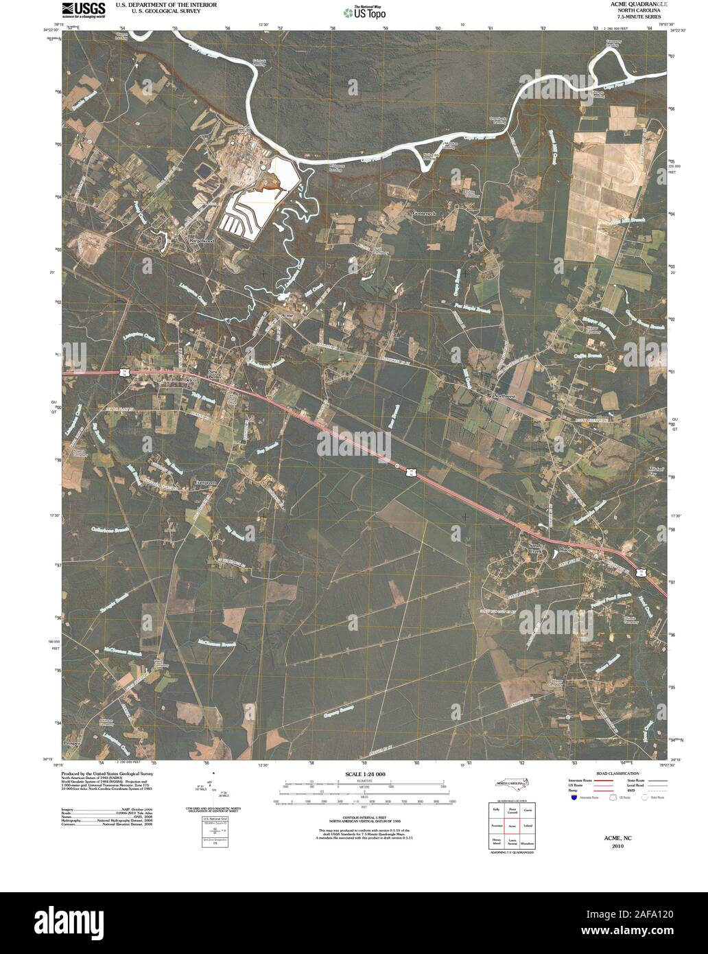Map of acme hi-res stock photography and images - Alamy