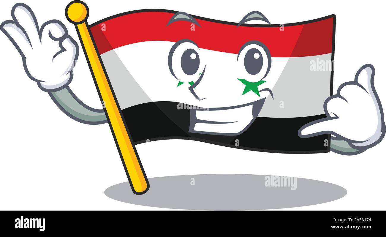 Cartoon character flag syria hi-res stock photography and images - Alamy