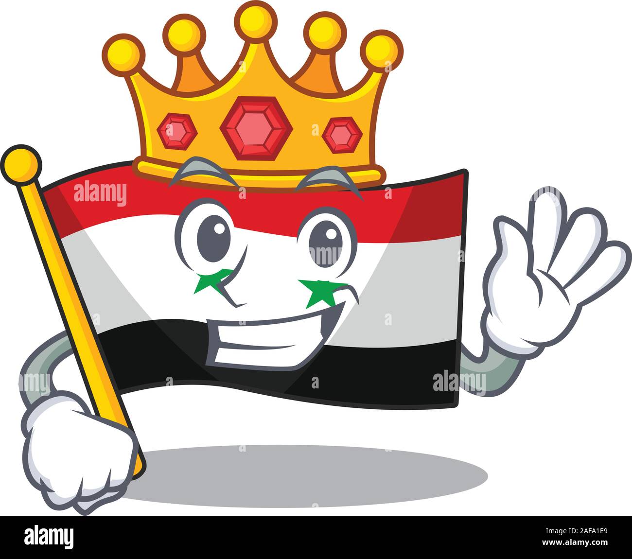 Flag syria Scroll A stylized of King on cartoon character design Stock ...