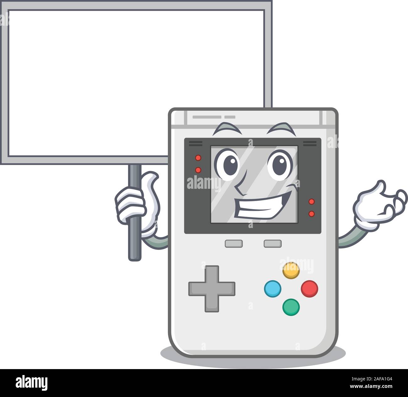 Handheld game Scroll cute cartoon character bring a board Stock Vector ...