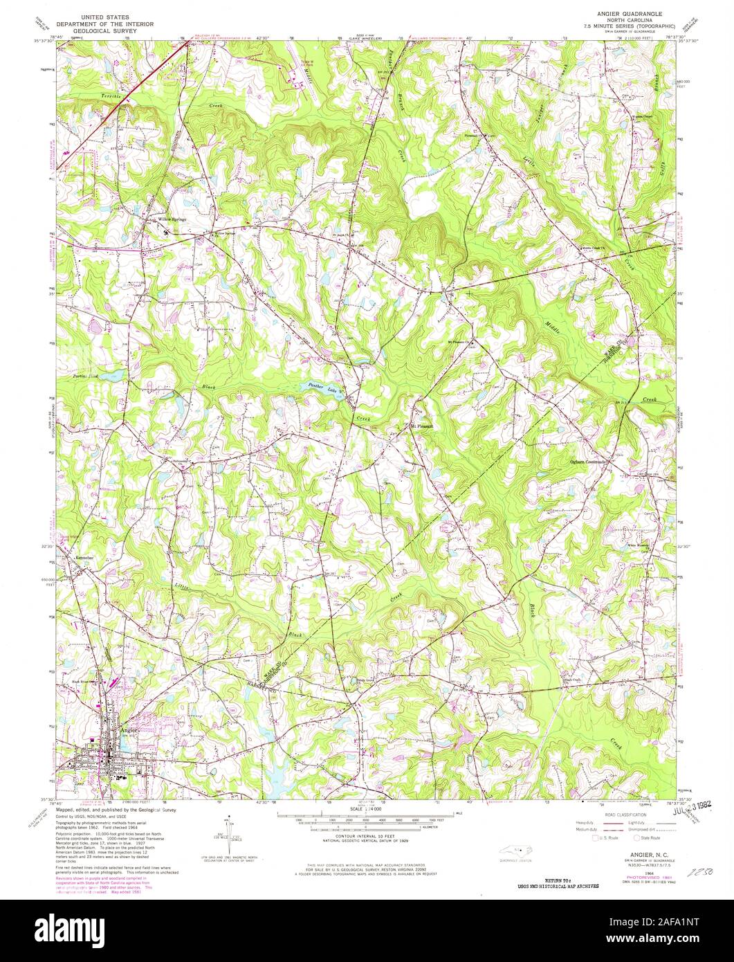 Angier,nc map hi-res stock photography and images - Alamy