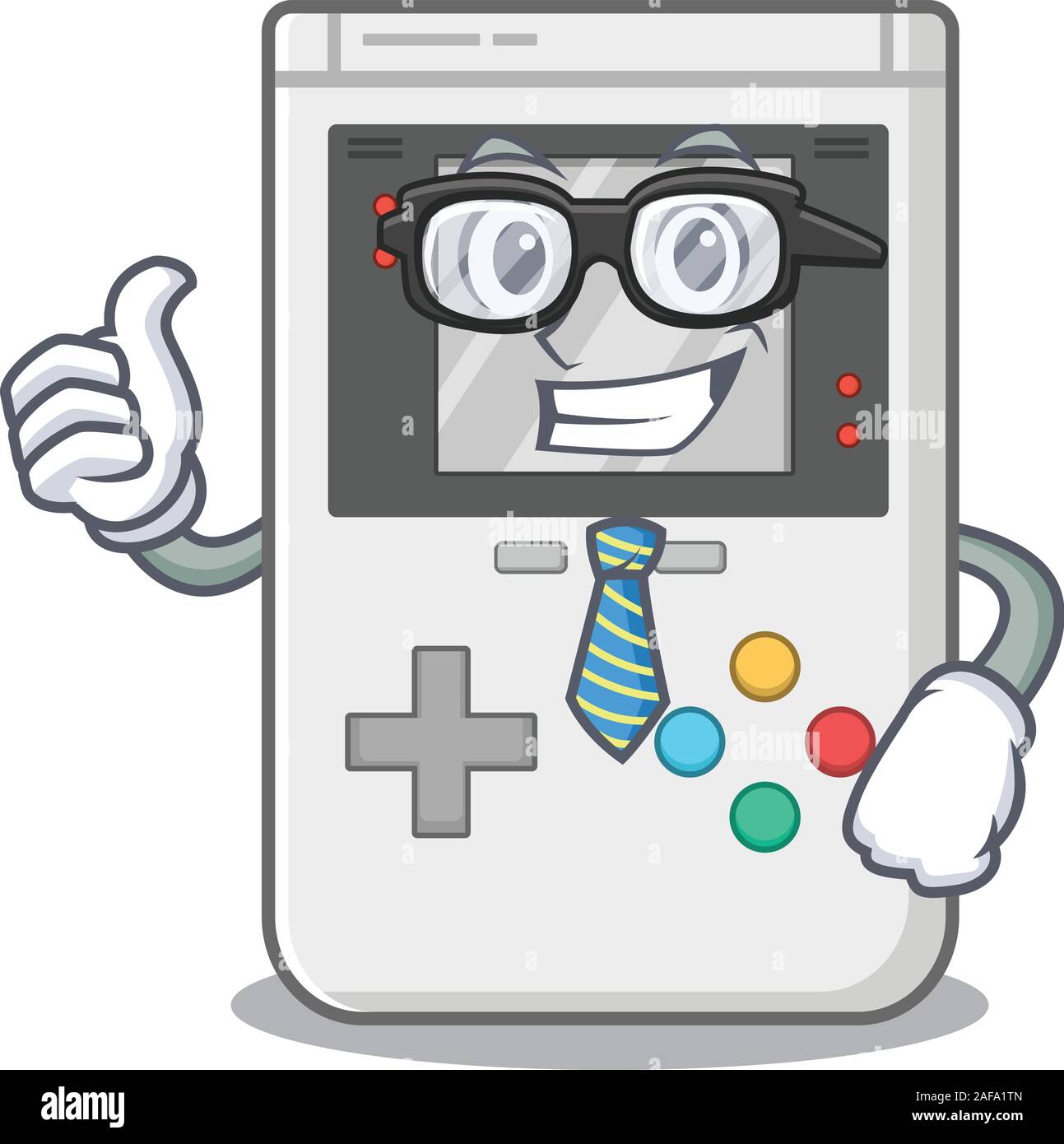 Cool Businessman handheld game Scroll cartoon character with glasses ...