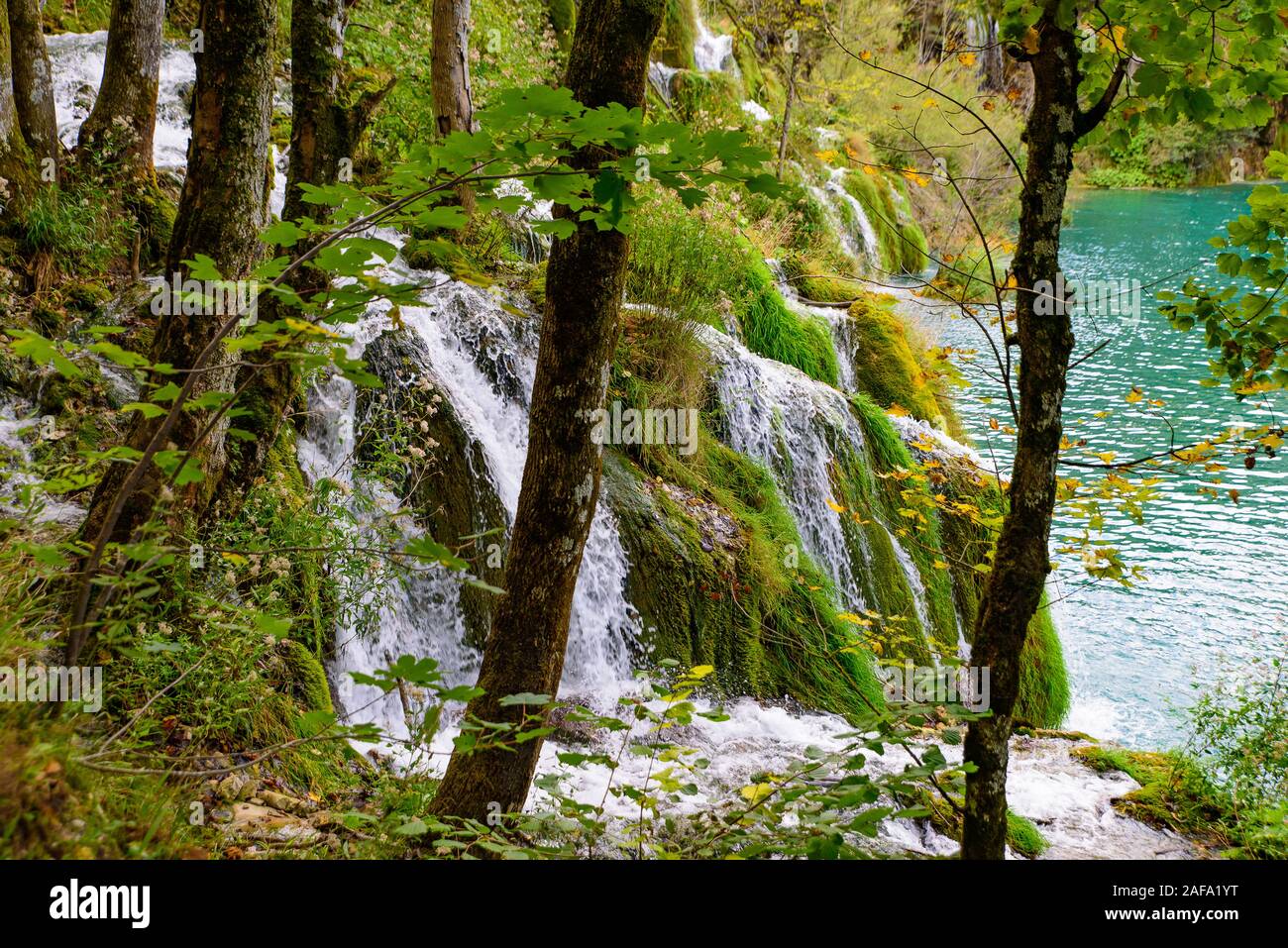 Cascades / waterfalls in Plitvice Lakes National Park (Plitvička Jezera ...
