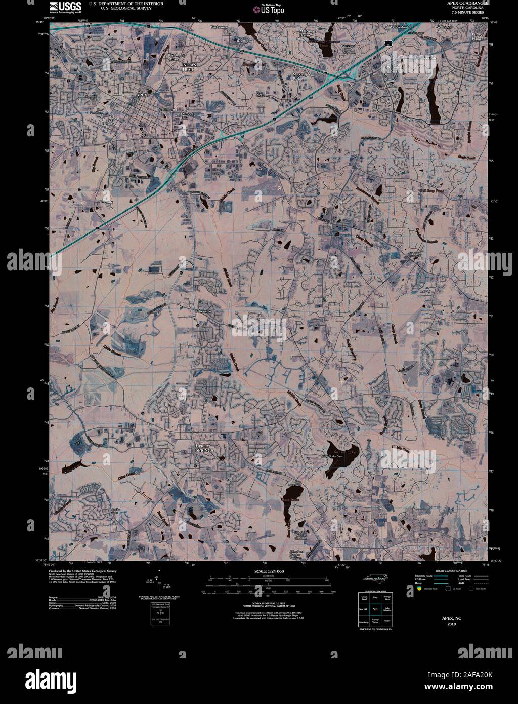 Map of apex hi-res stock photography and images - Alamy
