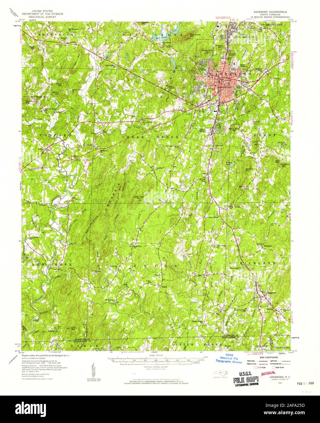 Asheboro map hi-res stock photography and images - Alamy